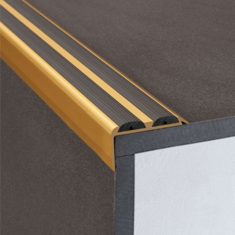 NSL20 Non-Slip Aluminium Stair Nosing 57x55mm DDA Compliant