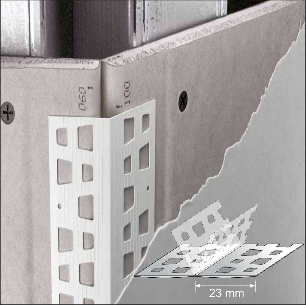 10-Pack PVC-U Angle Bead 23x23mm Render Corner Protector