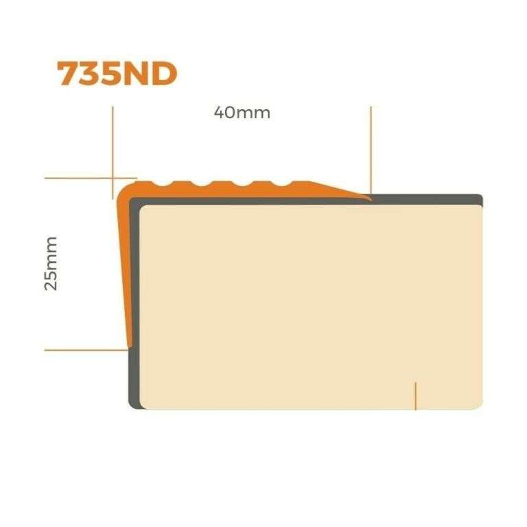 Flexible Rubber/PVC Stair Nosings - Profiles Direct